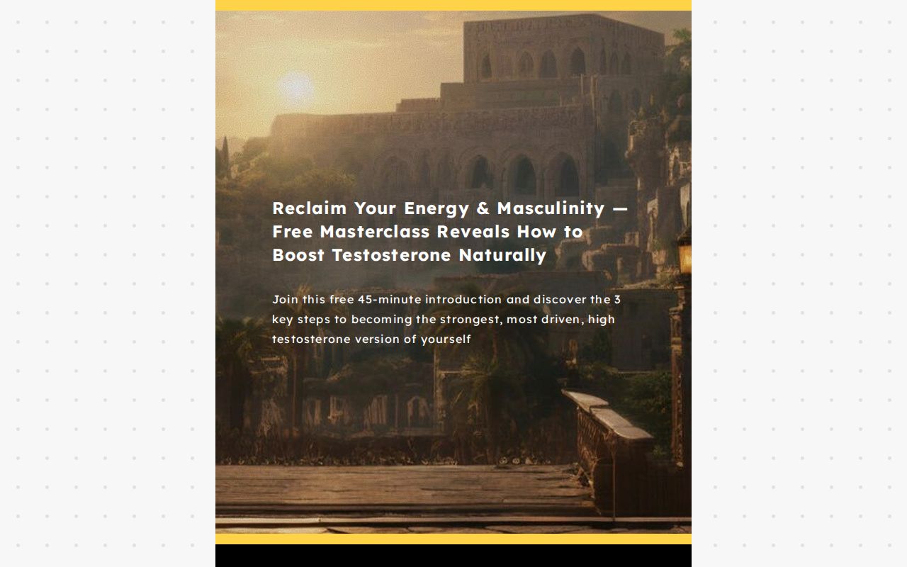 Free Testosterone Masterclass